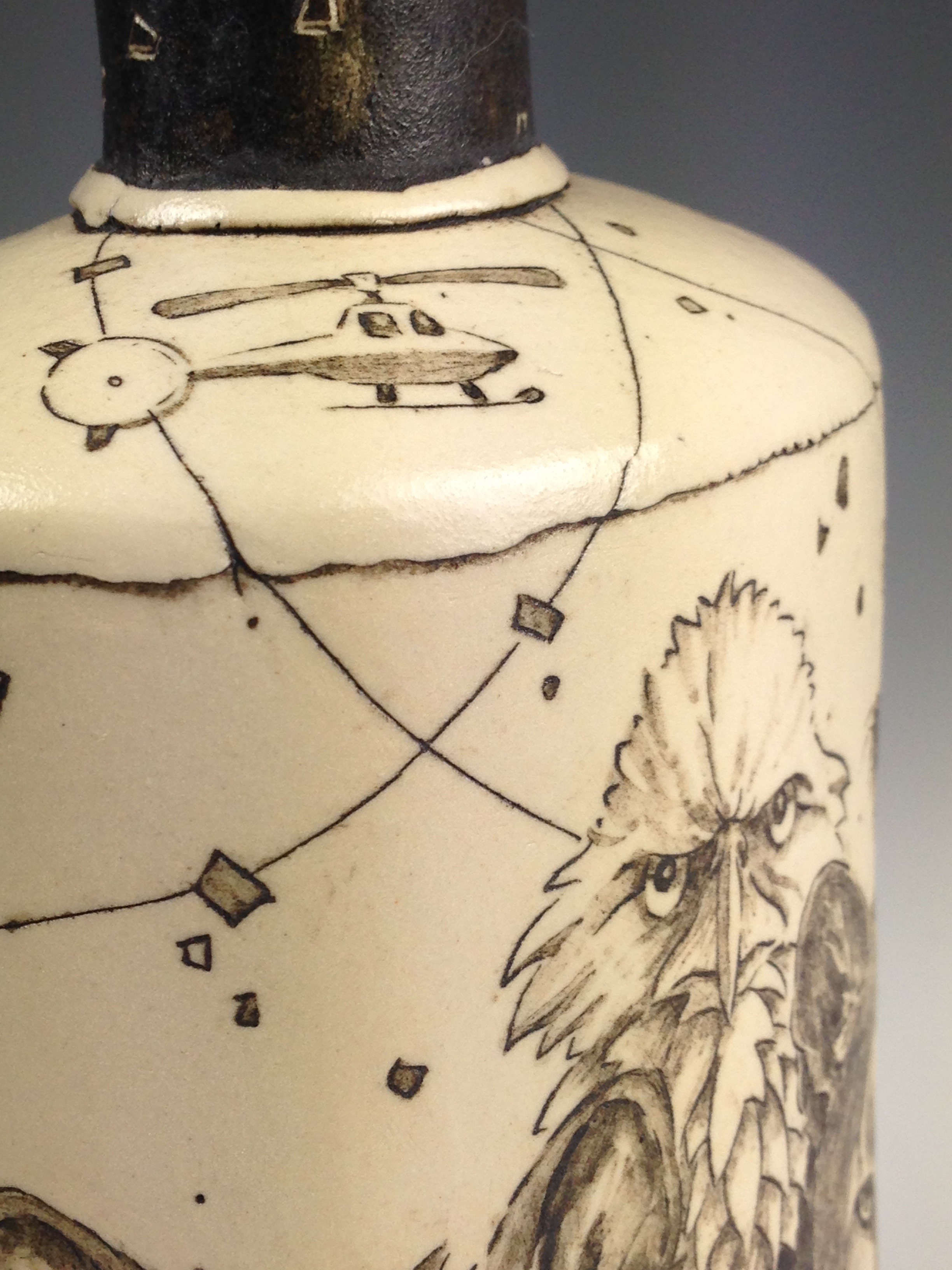 Mishima Vase with Wolf, Cougar, Eagle, Rabbits #414 « Meiners and Lee ...