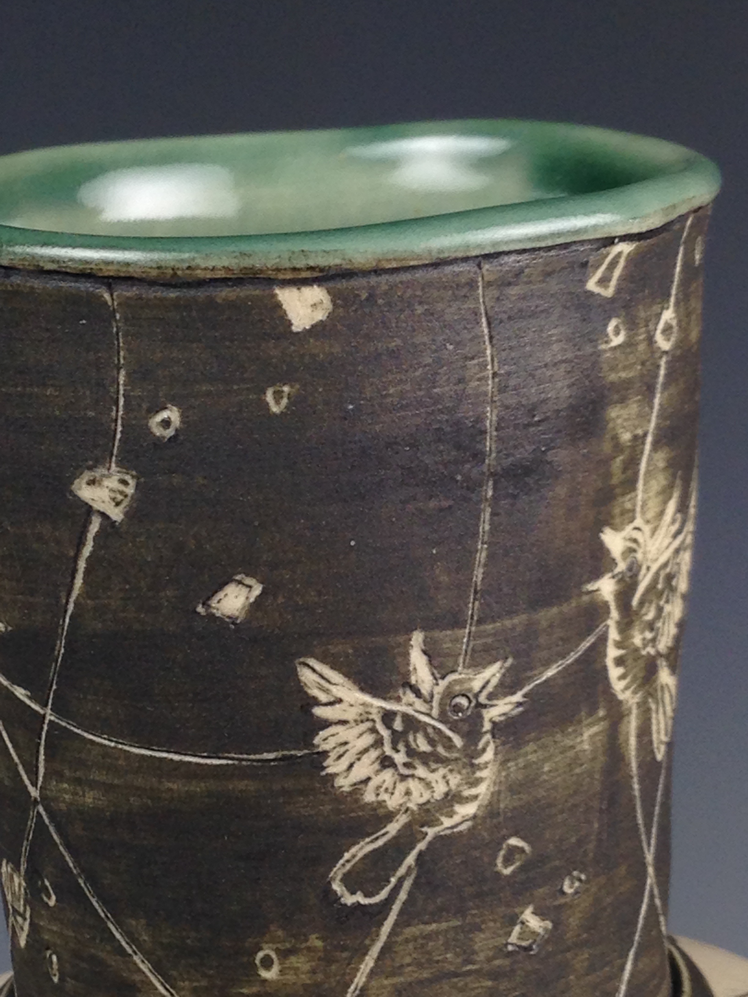 Mishima Vase with Cougar, Wolf, Eagle #415 « Meiners and Lee Studios